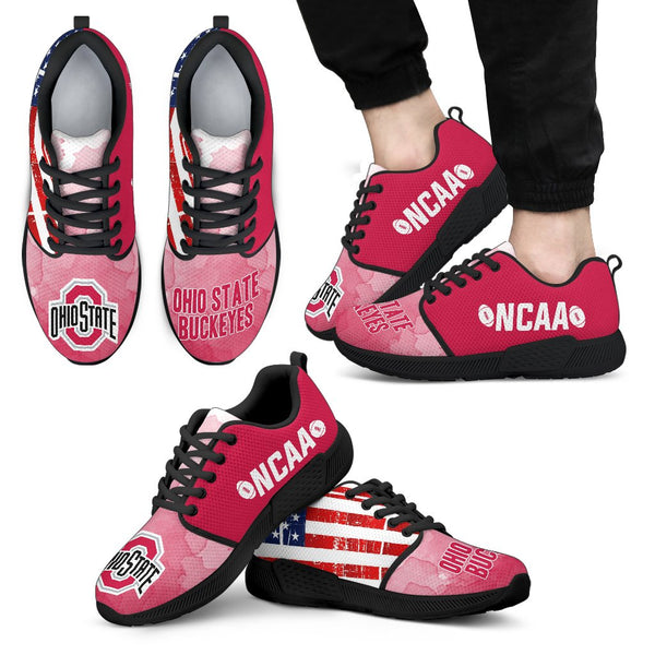 Awesome Fashion Ohio State Buckeyes Shoes Athletic Sneakers – Vota Color
