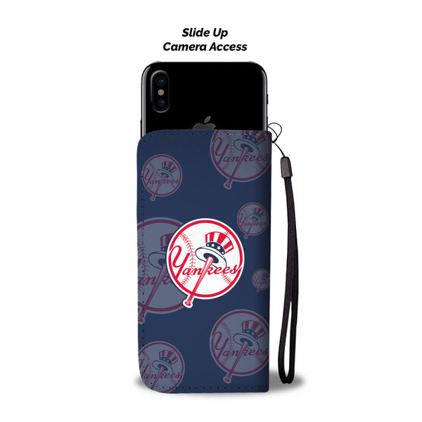 New York Yankees Logo Background Wallet Phone Cases – Vota Color