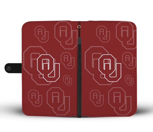 Oklahoma Sooners Logo Background Wallet Phone Cases – Vota Color