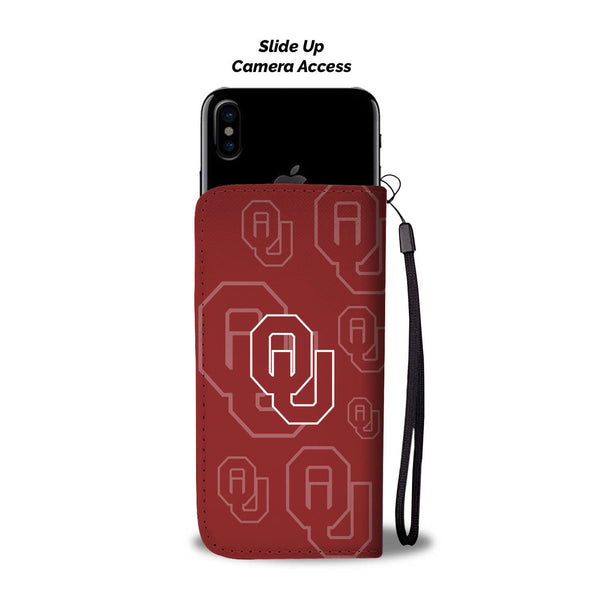 Oklahoma Sooners Logo Background Wallet Phone Cases – Vota Color
