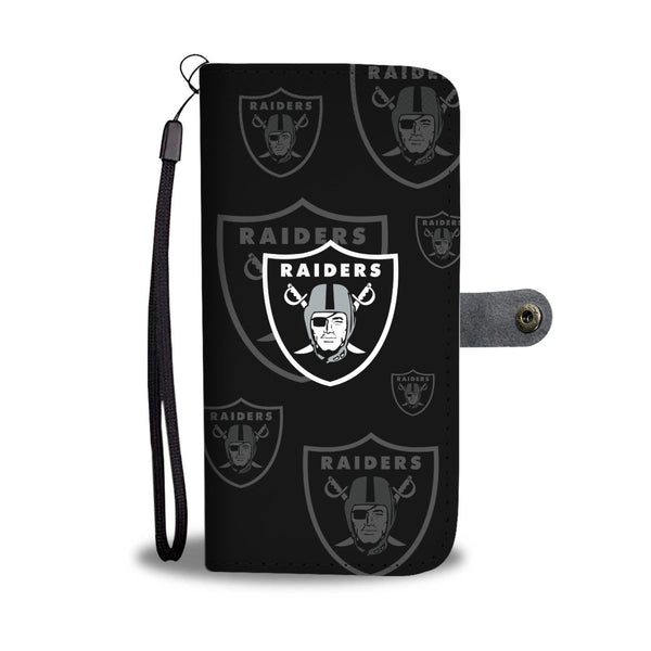 Oakland Raiders Logo Background Wallet Phone Cases – Vota Color
