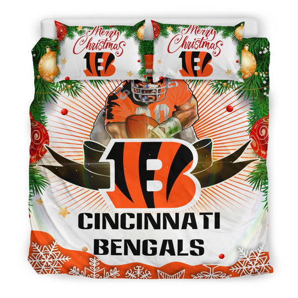 Colorful Gift Shop Merry Christmas Cincinnati Bengals Bedding Sets ...