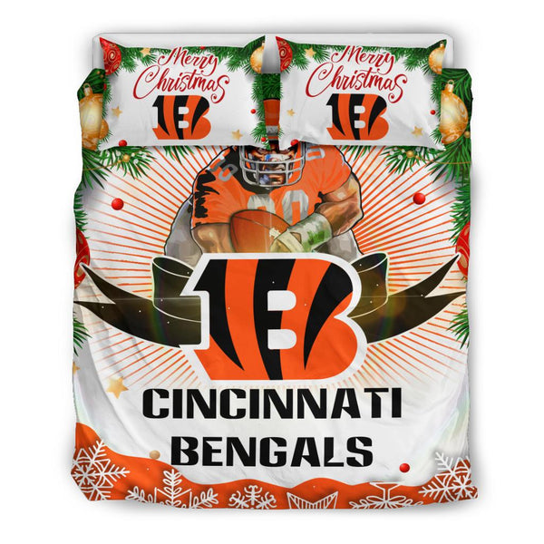 Colorful Gift Shop Merry Christmas Cincinnati Bengals Bedding Sets ...