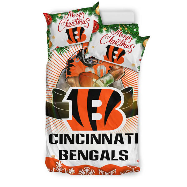 Colorful Gift Shop Merry Christmas Cincinnati Bengals Bedding Sets ...